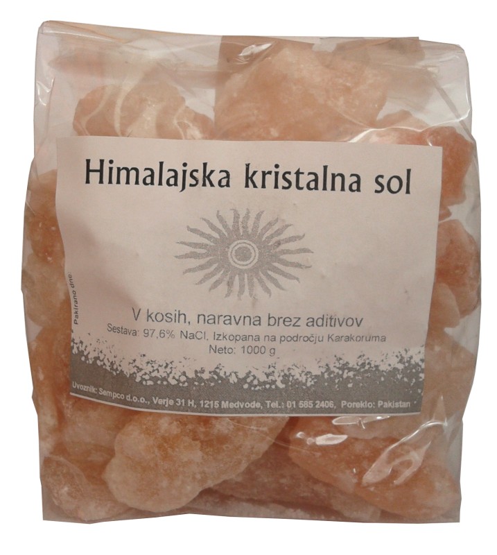 Himalajska sol kristalna v kosih 1 kg - Začimbe in sladila